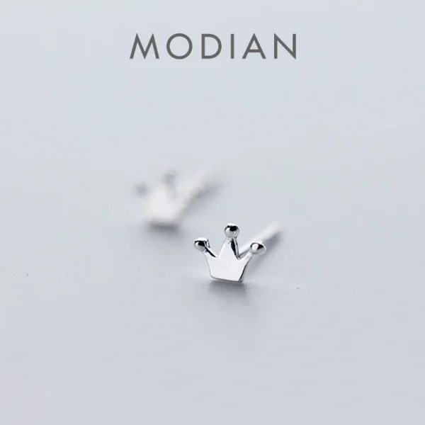 Modian 2025 NEW Minimalism 925 Sterling Silver Small Cute Crown ...